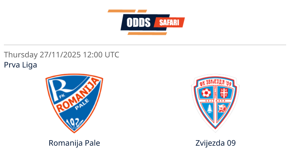 Odds comparison for Romanija Pale - Zvijezda 09 / Prva Liga Soccer at ...
