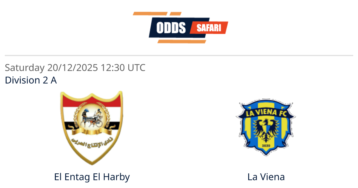 Odds comparison for El Entag El Harby - La Viena / Division 2 A Soccer ...