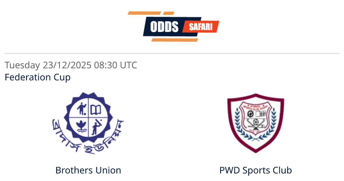 Odds comparison for Brothers Union - PWD Sports Club / Federation Cup ...
