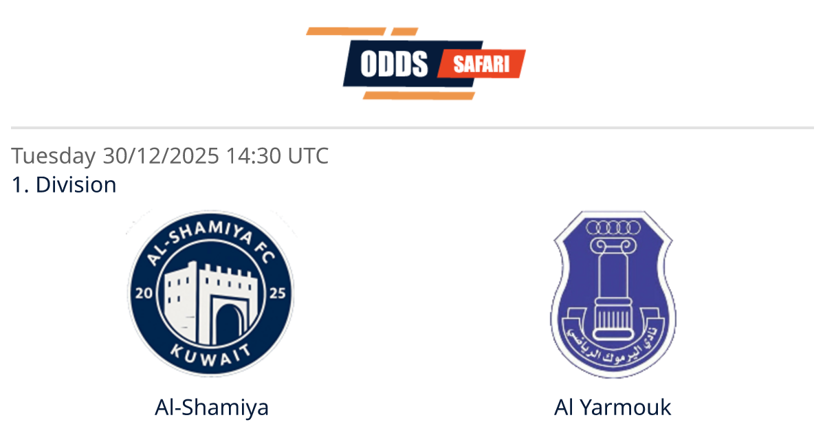 Odds comparison for Al-Shamiya - Al Yarmouk / 1. Division Soccer at 30 ...