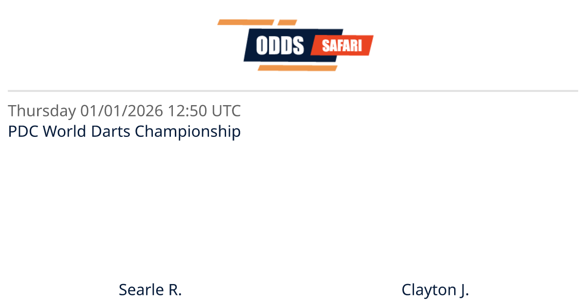 Odds comparison for Searle R. - Clayton J. / PDC World Darts ...