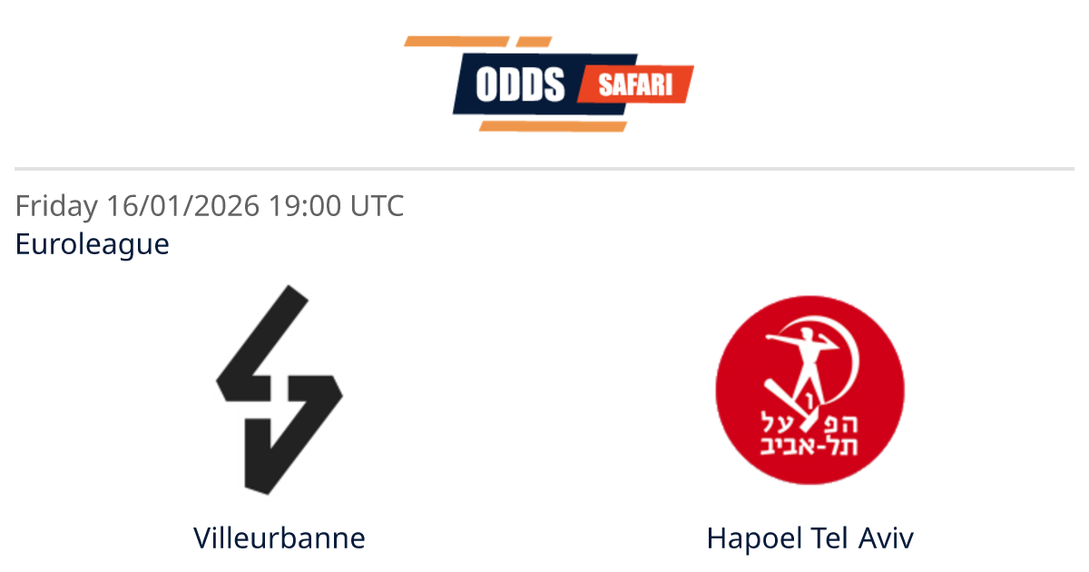 Odds comparison for Villeurbanne - Hapoel Tel Aviv / Euroleague ...