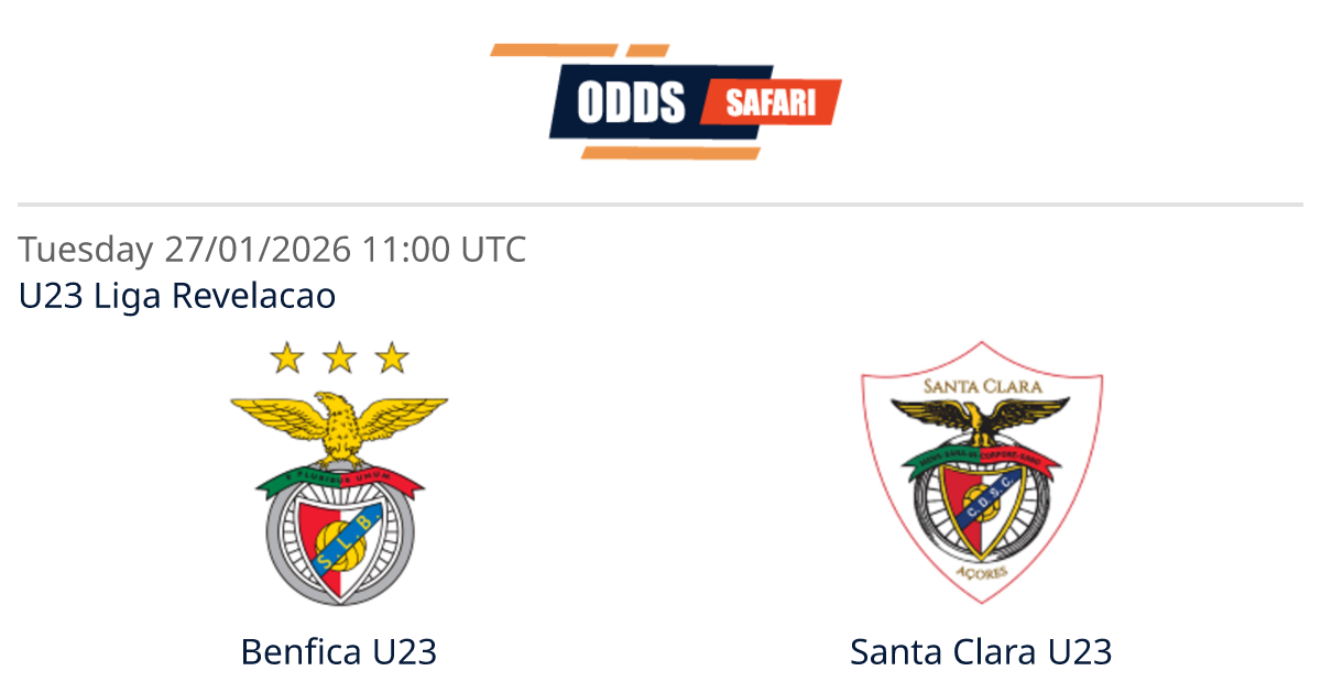 Odds comparison for Benfica U23 - Santa Clara U23 / U23 Liga Revelacao ...