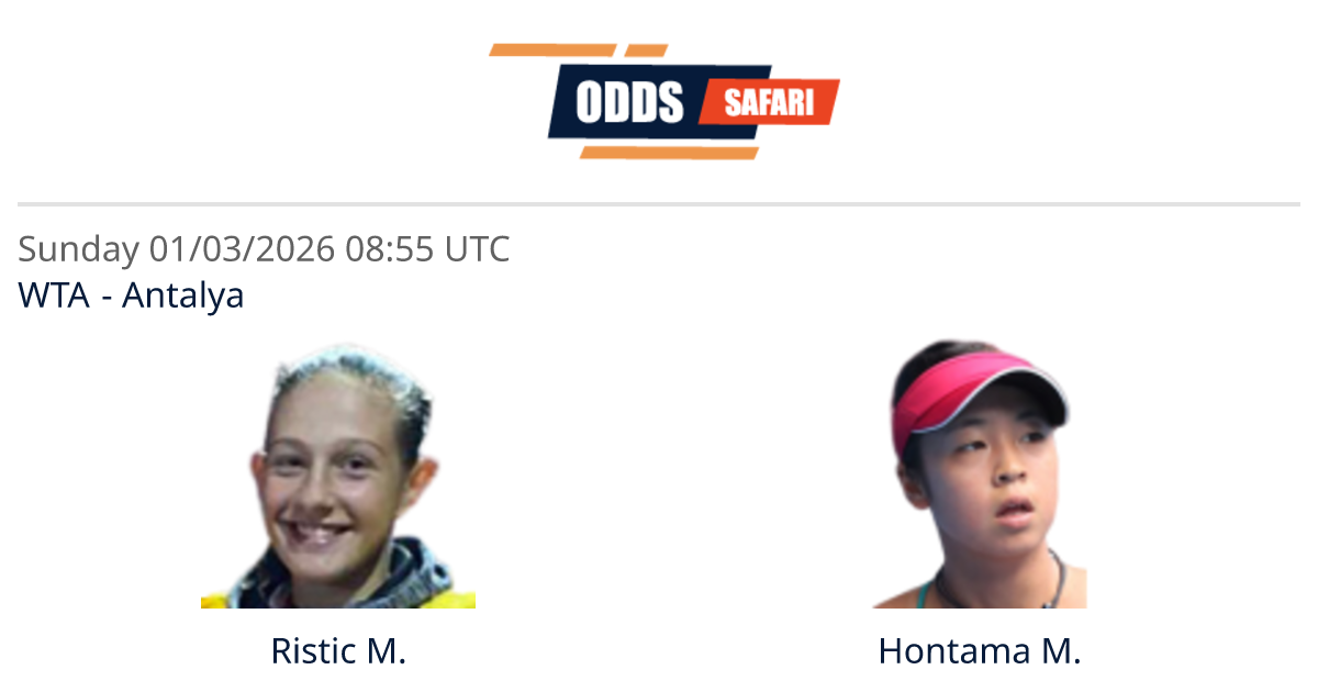 Odds comparison for Ristic M. - Hontama M. / WTA - Antalya Tennis at 01 ...