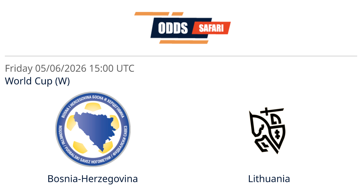 Odds comparison for Bosnia-Herzegovina - Lithuania / World Cup (W ...